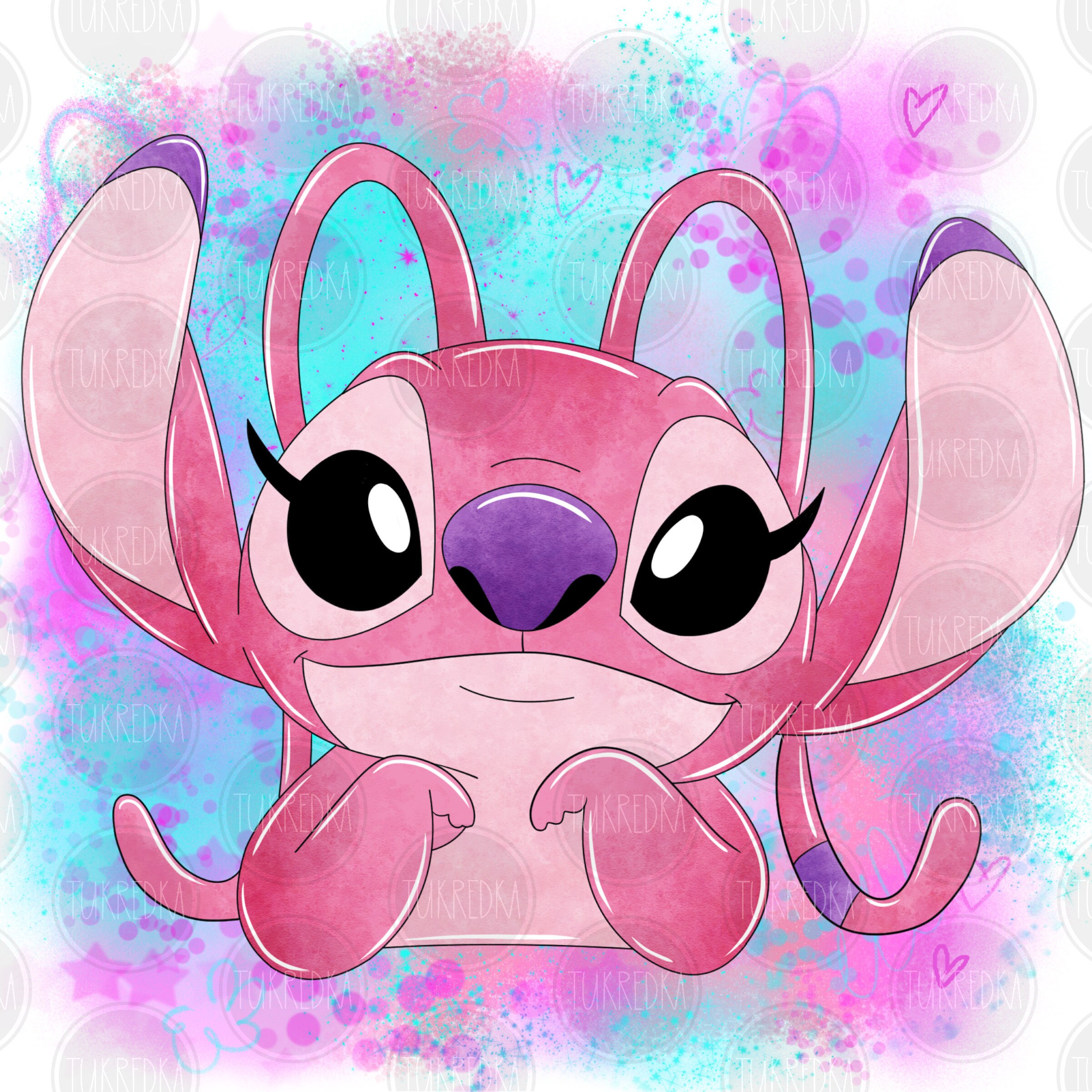 Stitch Angel Cute Clip Art PNG, Cartoon Clipart Sublimation PNG - Etsy