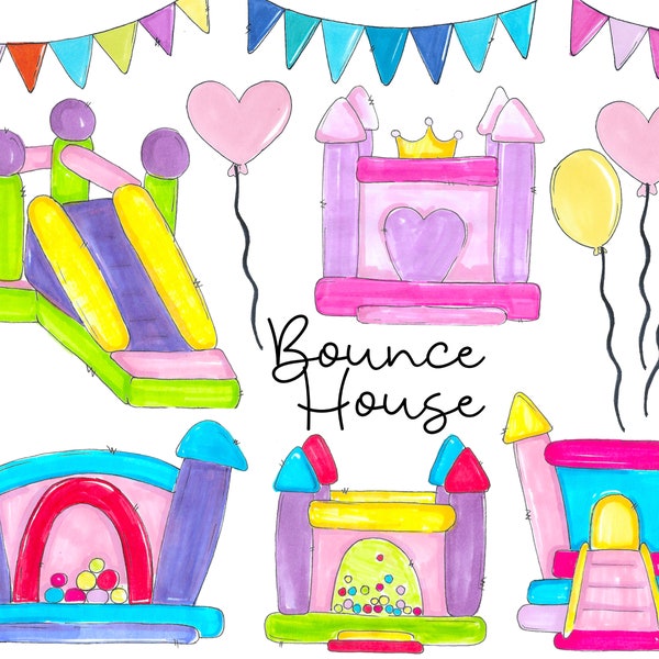 Bounce House Clipart - Etsy