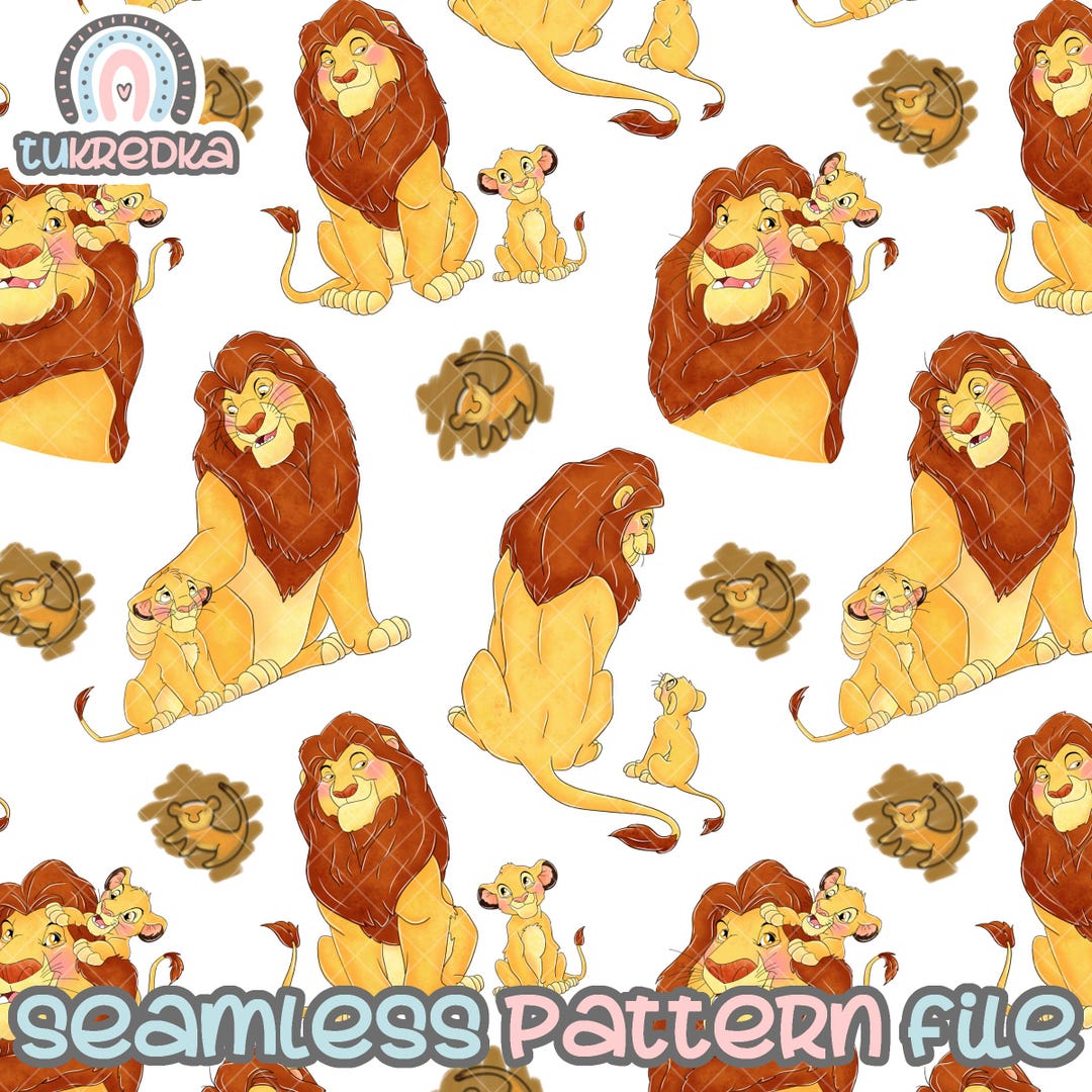 The Lion King Simba Pumba Timon Seamless Pattern, Digital Paper ...
