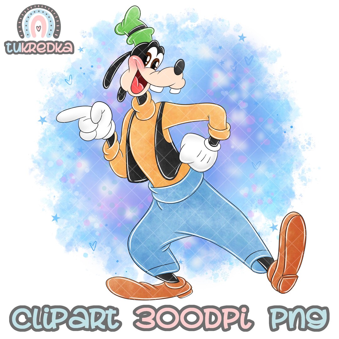 Goofy Clipart, PNG Clip Art, Mickey and Friends Cartoon Sublimation PNG ...