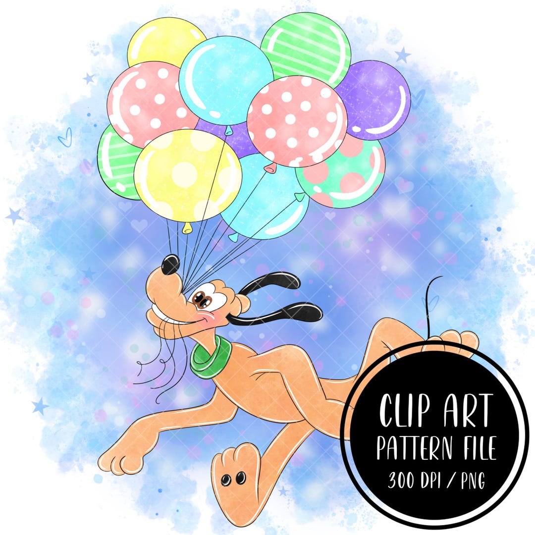 Pluto Birthday Clipart, PNG Clip Art, Cartoon Sublimation PNG - Etsy Canada