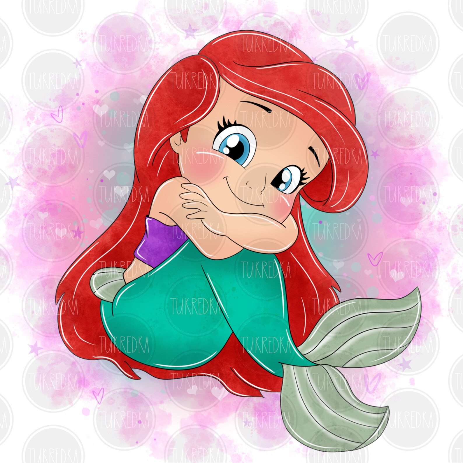 Baby Toddler Princess Ariel Clip Art, the Little Mermaid PNG Clip Art ...