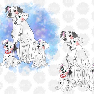 101 Dalmatians Dog Clip Art PNG, Cartoon Clipart Sublimation PNG ...