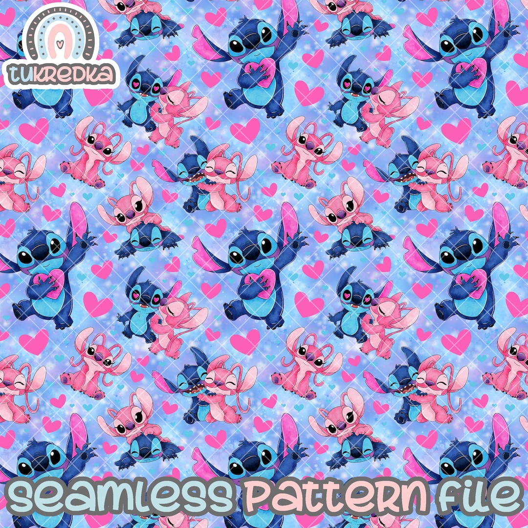 Stitch Seamless Angel Pattern, Digital Paper Background Download JPG - Etsy
