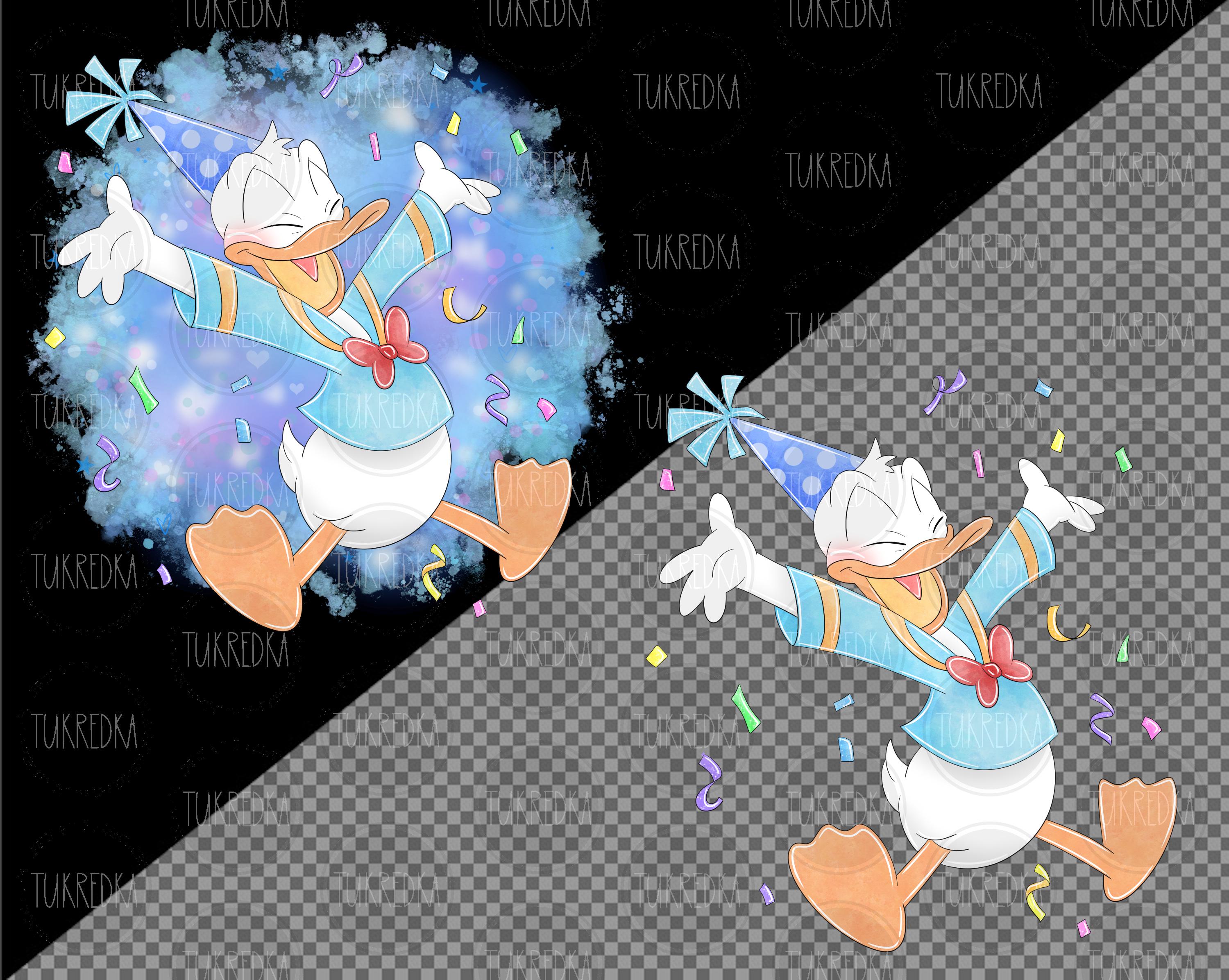 Donald Birthday Clipart, PNG Clip Art, Cartoon Sublimation Pngcartoon ...
