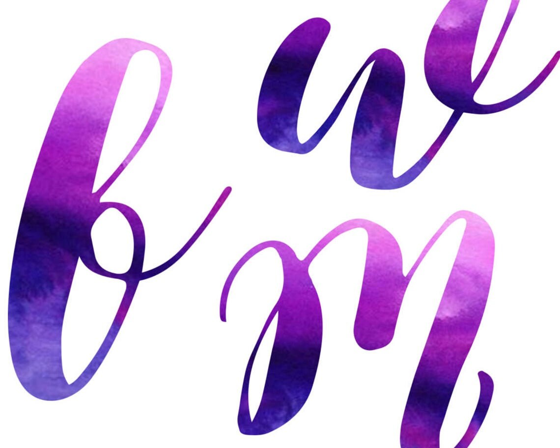 Ombre Alphabet Clip Art Ombre Alphabet Letters Cards Download | Etsy
