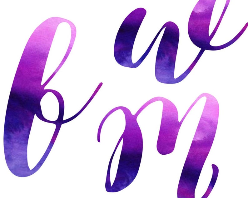 Ombre Alphabet Clip Art Ombre Alphabet Letters Cards Download - Etsy