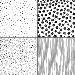 Digital Paper Doodle Black and White Digital Handn Draw Scrapbook Paper ...
