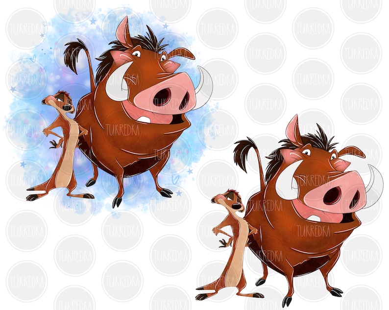 The Lion King Pumbaa Timon Clip Art PNG, Cartoon Sublimation PNG ...