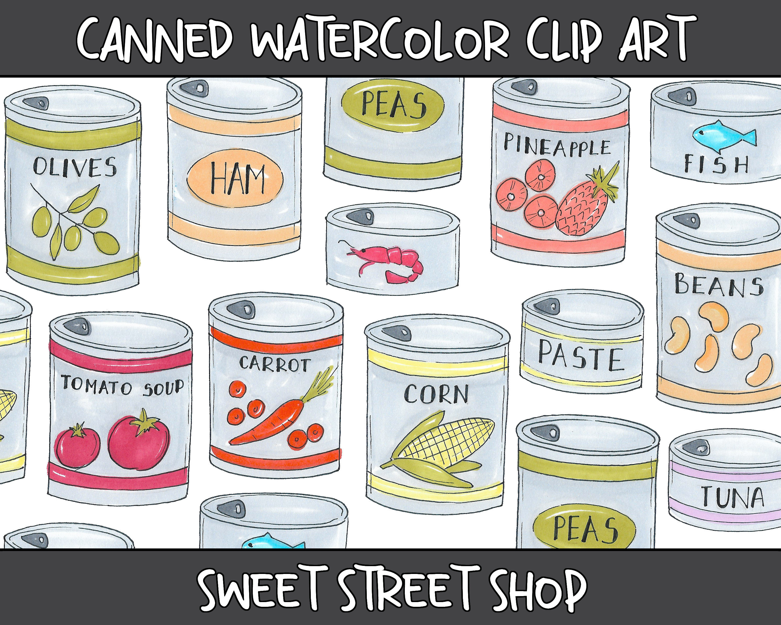 Canned Clipart Food