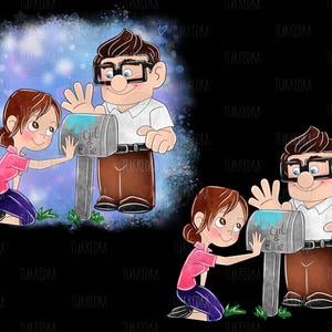 Up Love Clip Art PNG, Cartoon up Clipart Sublimation PNG Cartoon Art ...