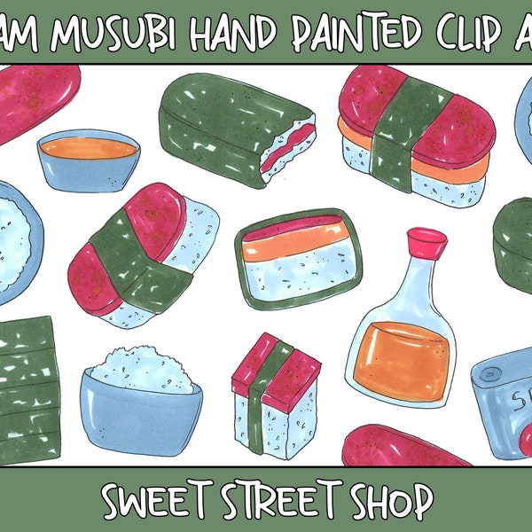 Rice Musubi Clip Art - Etsy New Zealand