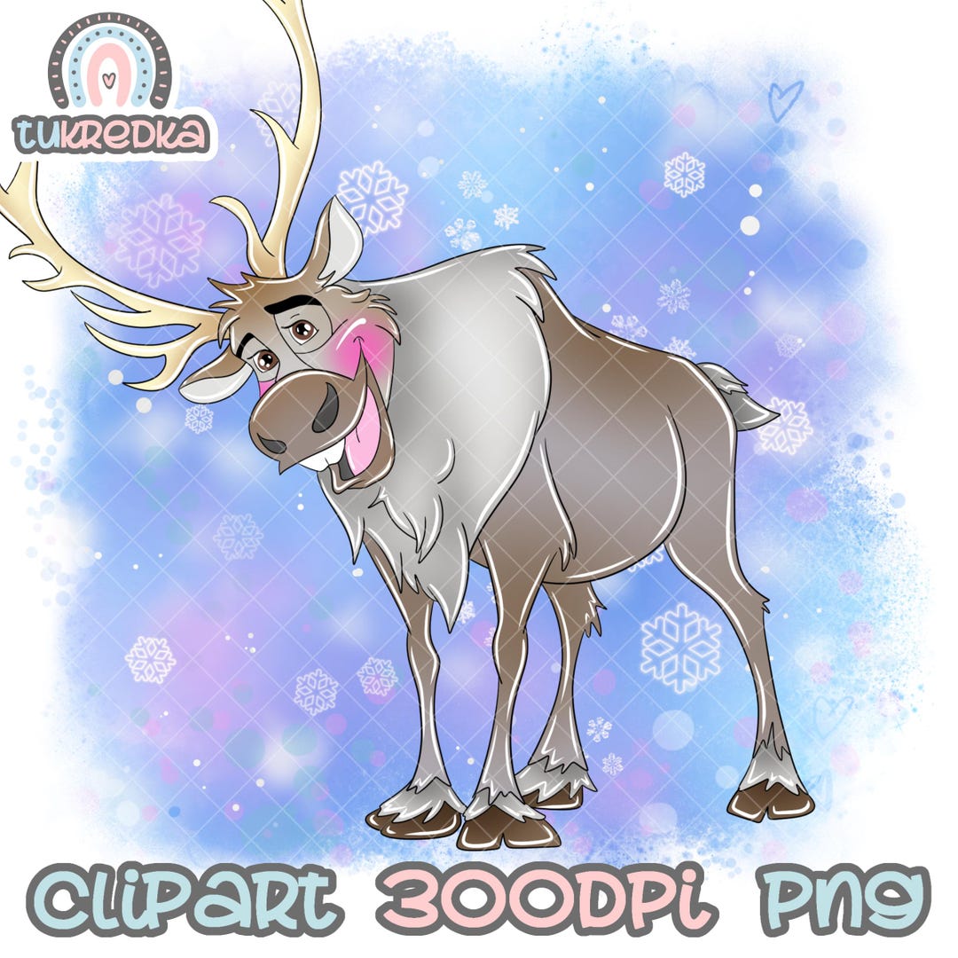 Reindeer Elsa and Anna Frozen Clip Art PNG Clipart Cartoon Sublimation ...