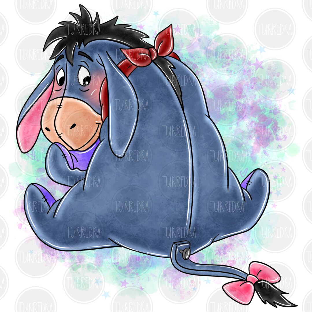 Winnie the Pooh, Eeyore Cute Clip Art PNG, Cartoon Clipart Sublimation ...