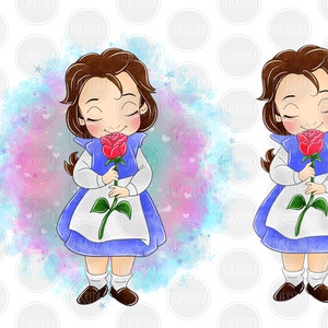 Baby Toddler Princess Belle Clip Art, Beauty and the Beast PNG Clip Art ...