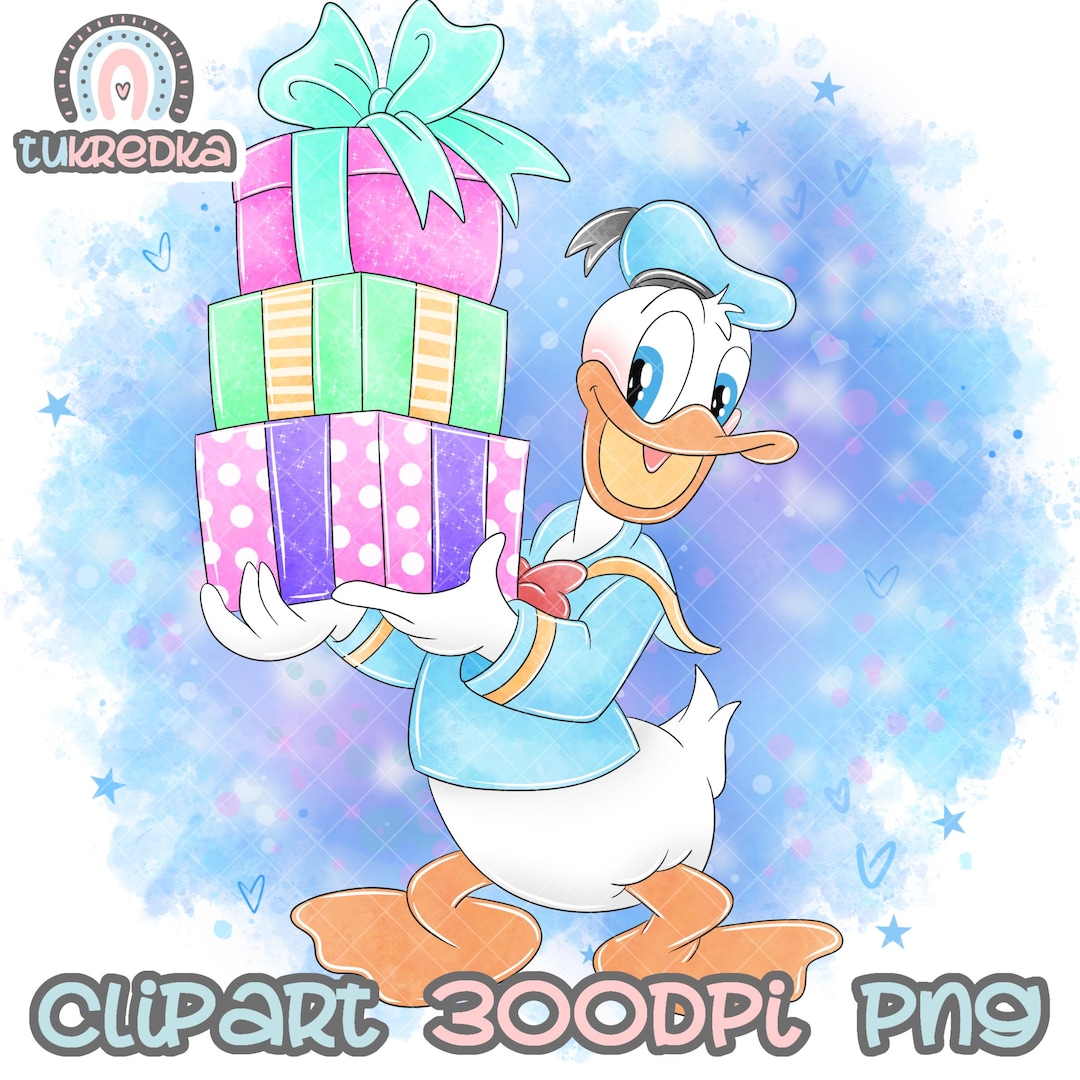 Donald Birthday Clipart, PNG Clip Art, Cartoon Sublimation Pngcartoon ...