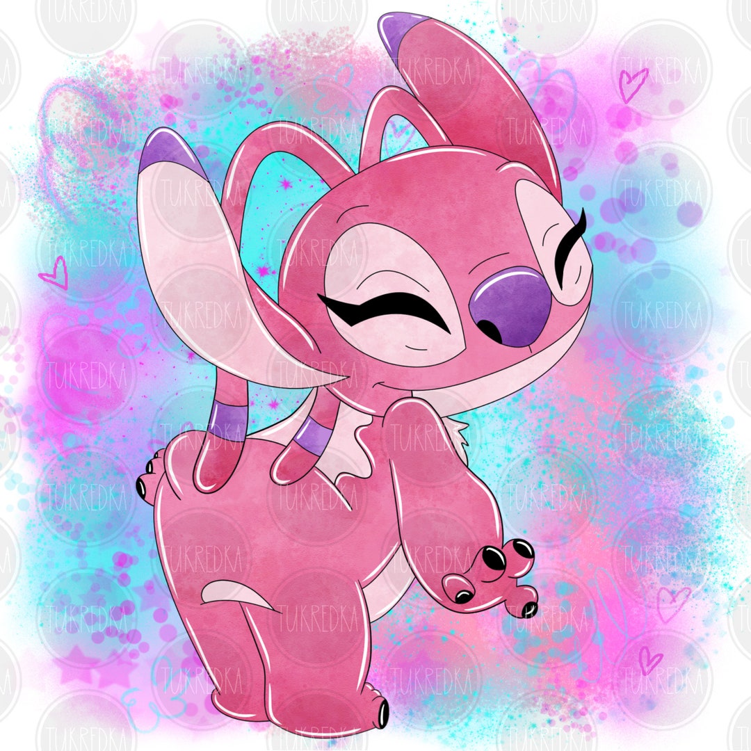 Stitch Angel Cute Clip Art PNG, Cartoon Clipart Sublimation PNG - Etsy