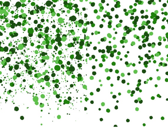 Magnificent Mongolian Green Confetti Clipart