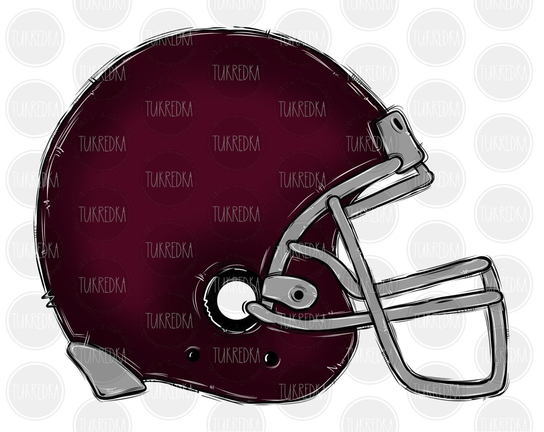 Helmet Football Maroon Digital Download Sublimation Game Time Sport ...