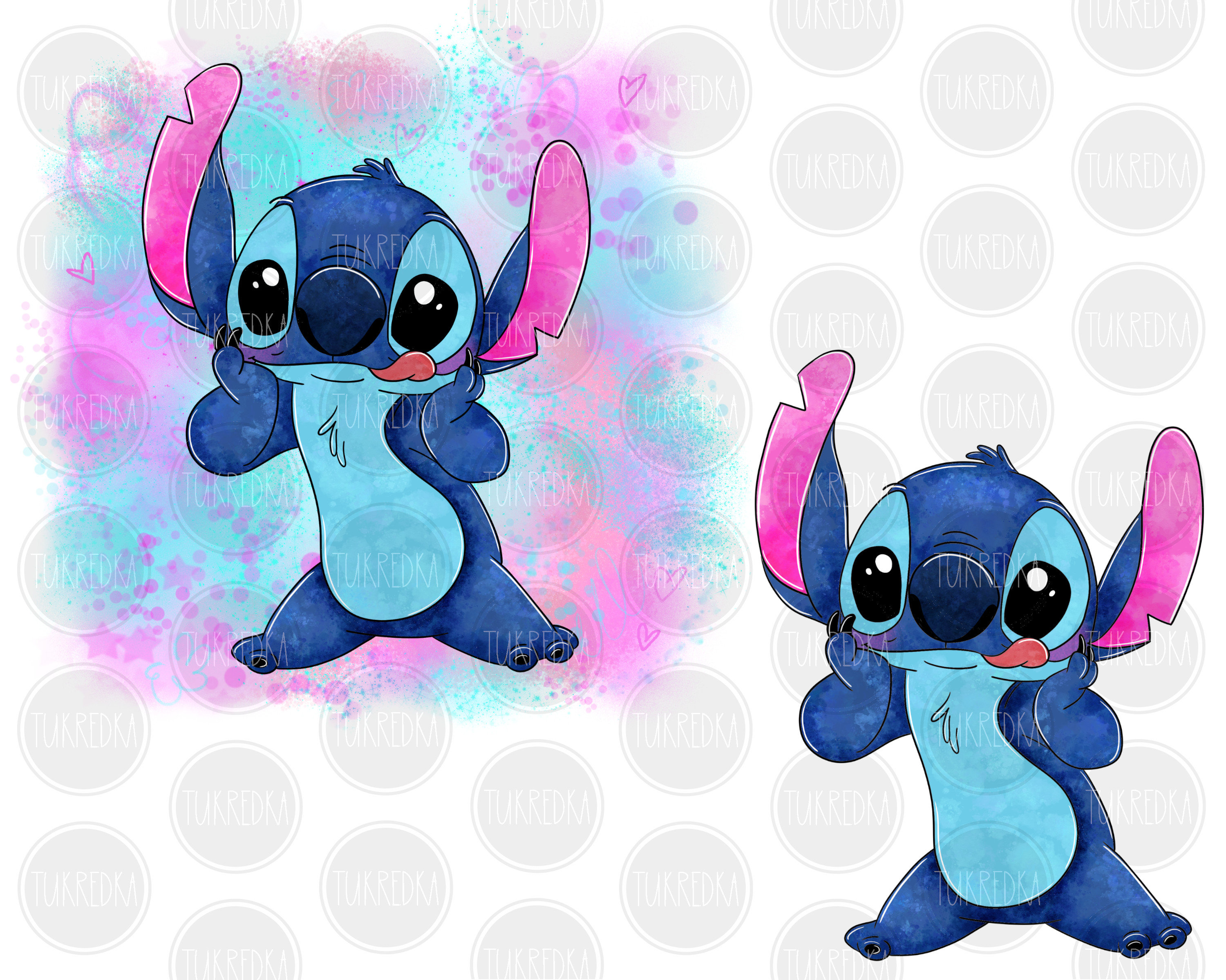 Stitch Cute Clip Art PNG, Cartoon Clipart Sublimation PNG - Etsy