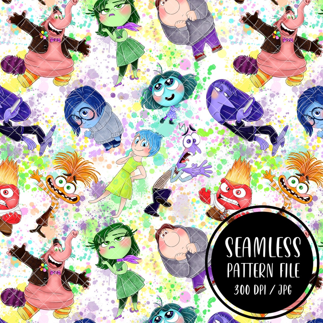 Inside Out Seamless Pattern, Digital Paper Background Download Free ...