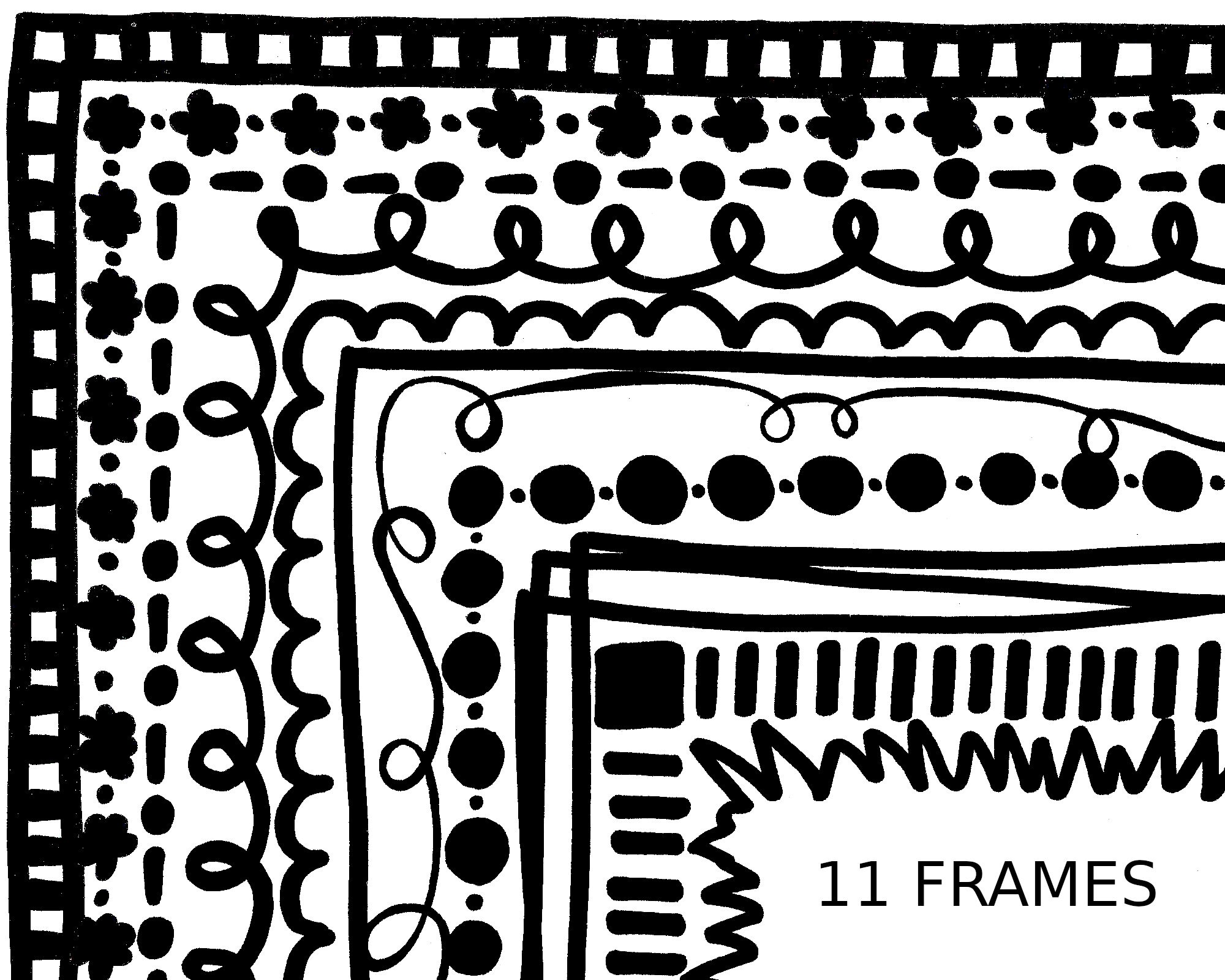 Frames Doodle Border Clipart Watercolor Handpainted Digital - Etsy