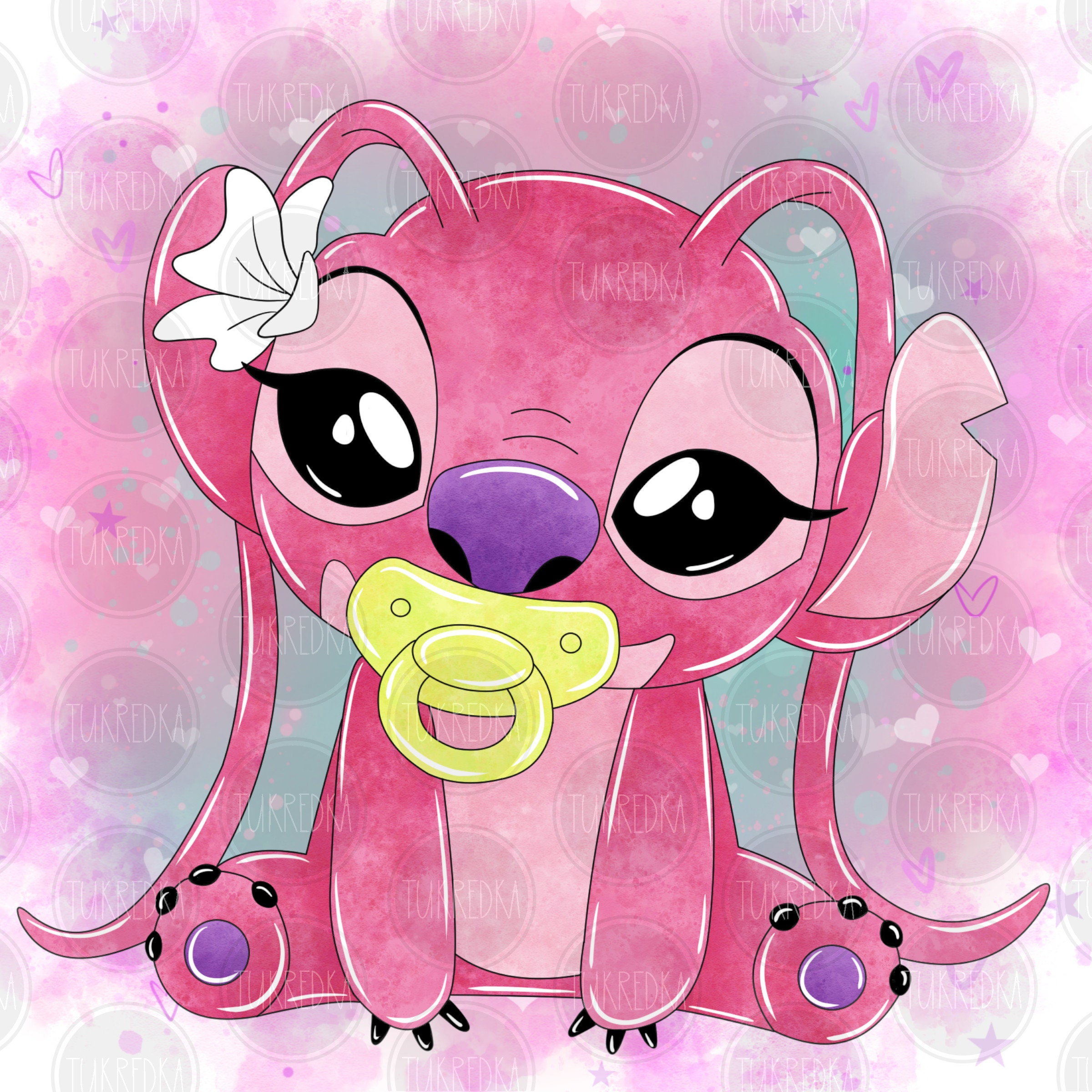 Stitch Angel Cute Clip Art PNG, Cartoon Clipart Sublimation PNG - Etsy