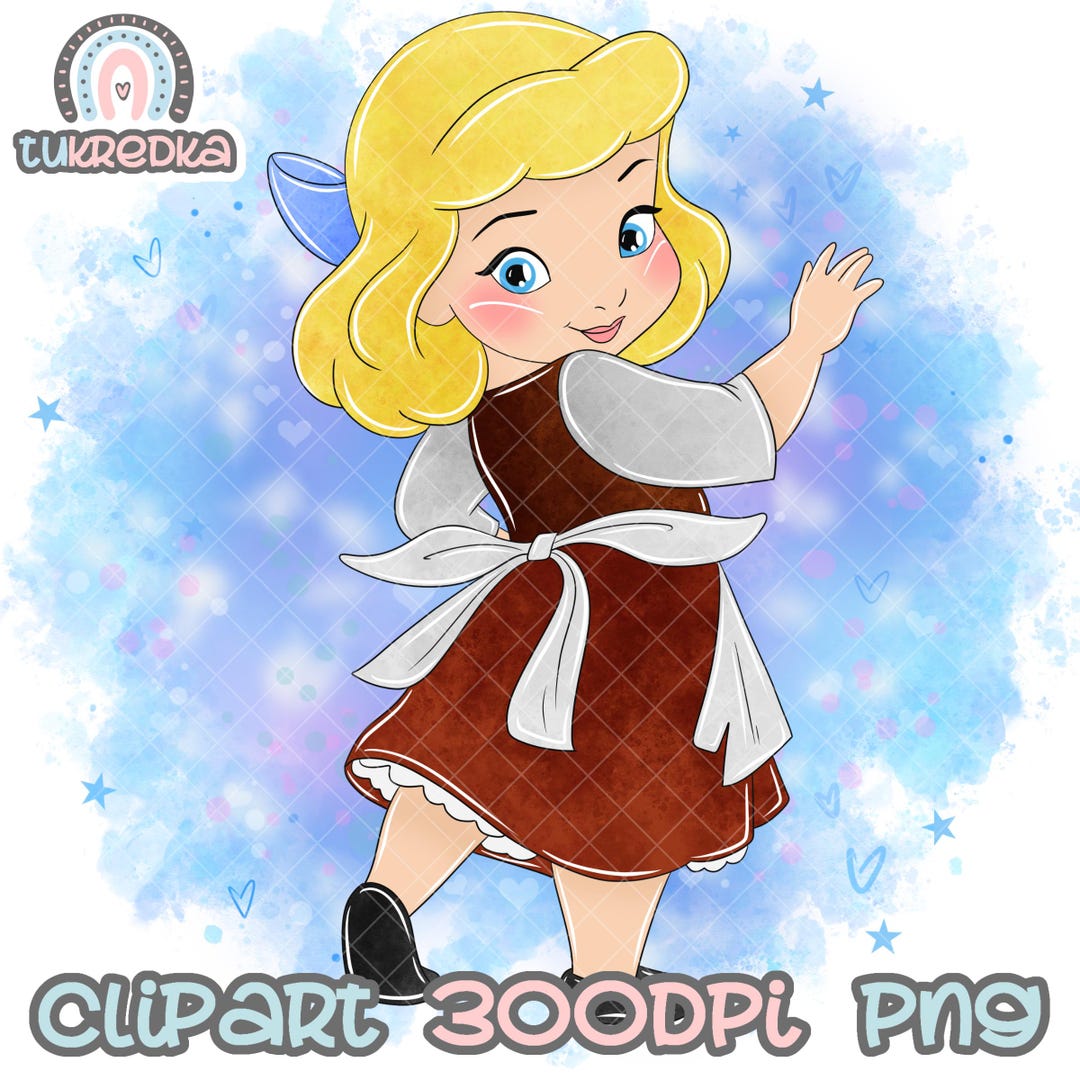Princess Baby Toddler Cinderella PNG Clip Art, Cartoon Sublimation ...