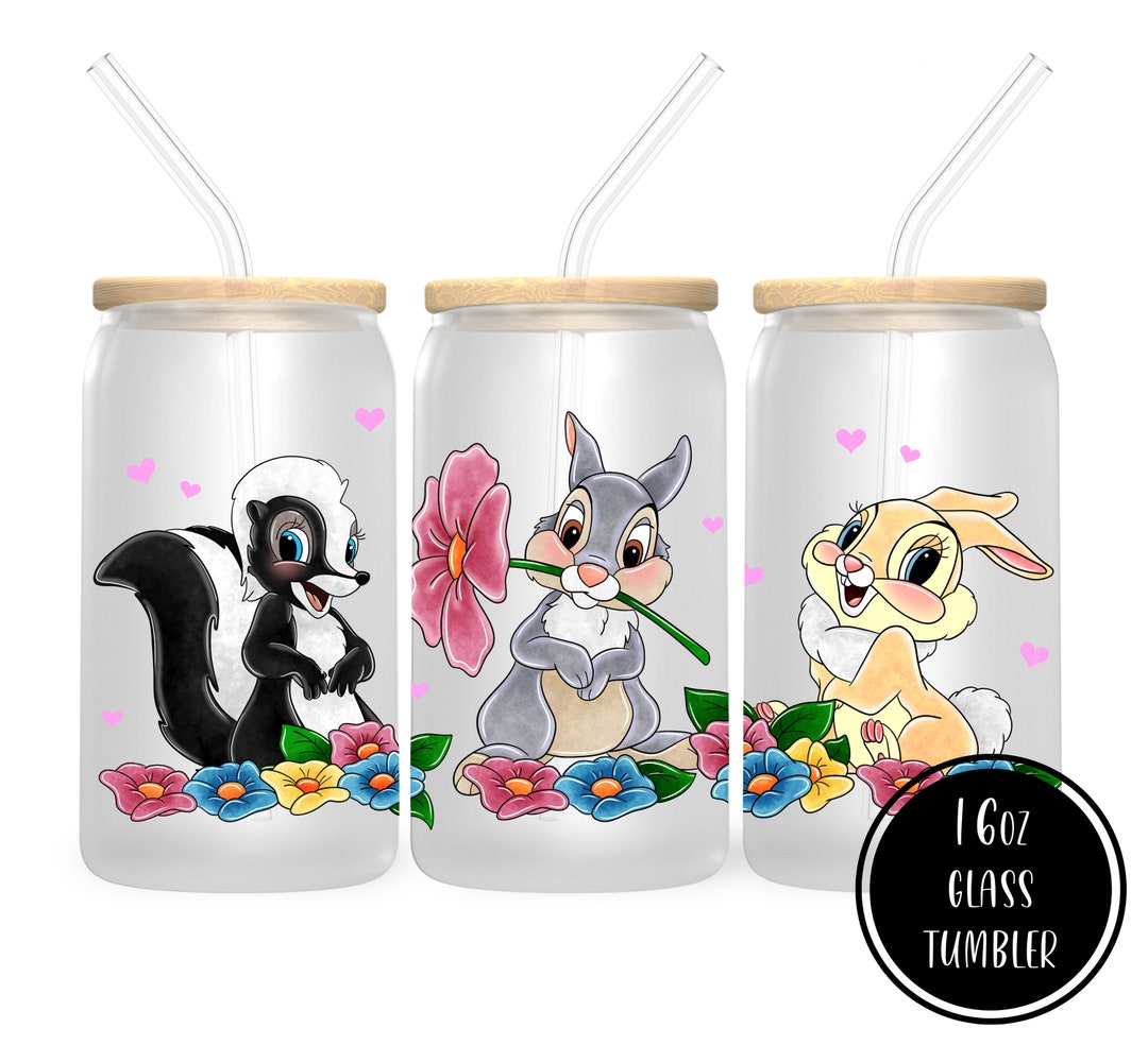Bambi Cup PNG File DIGITAL DOWNLOAD 16oz Glass Tumbler Design, 16oz ...
