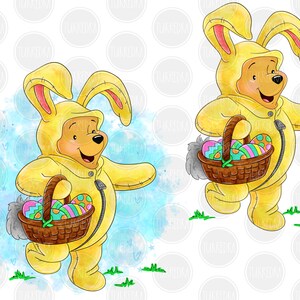 Winnie the Pooh Easter, Pooh Bear Cute Clip Art PNG, Cartoon Clipart ...