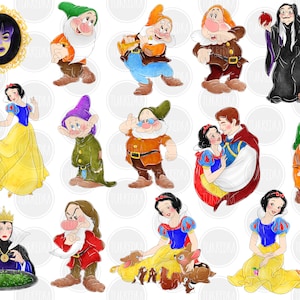 Princess Snow White and the Seven Dwarfs Clip Art PNG, Cartoon Clipart ...