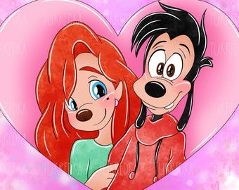 Max and Roxanne Cute Clip Art PNG, Cartoon Clipart Sublimation PNG - Etsy