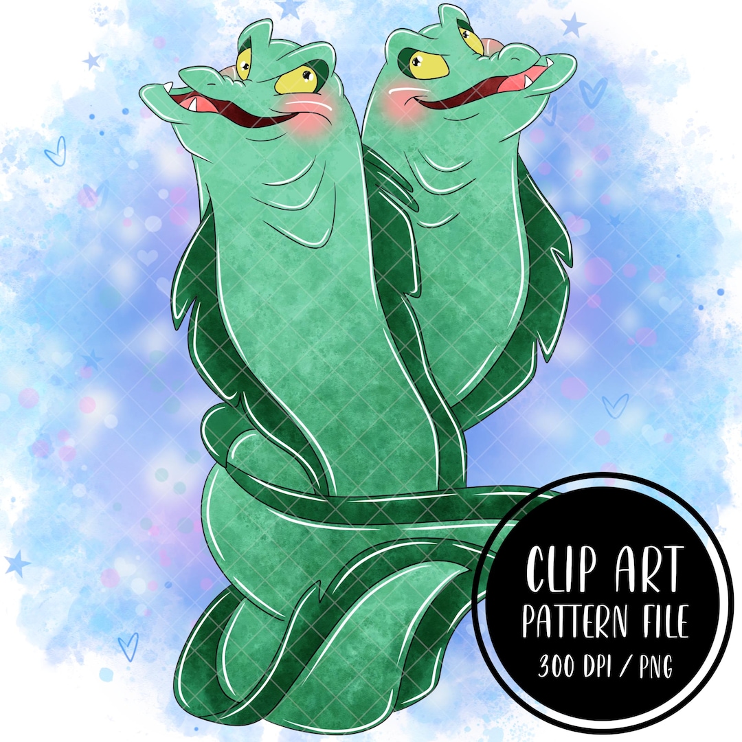 Princess Villain Ursula Flotsam Jetsam Clip Art, the Little Mermaid PNG ...