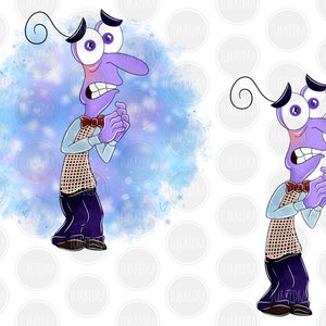 Inside Out Fear Clip Art PNG, Hand Drawn Cartoon Clipart Sublimation ...