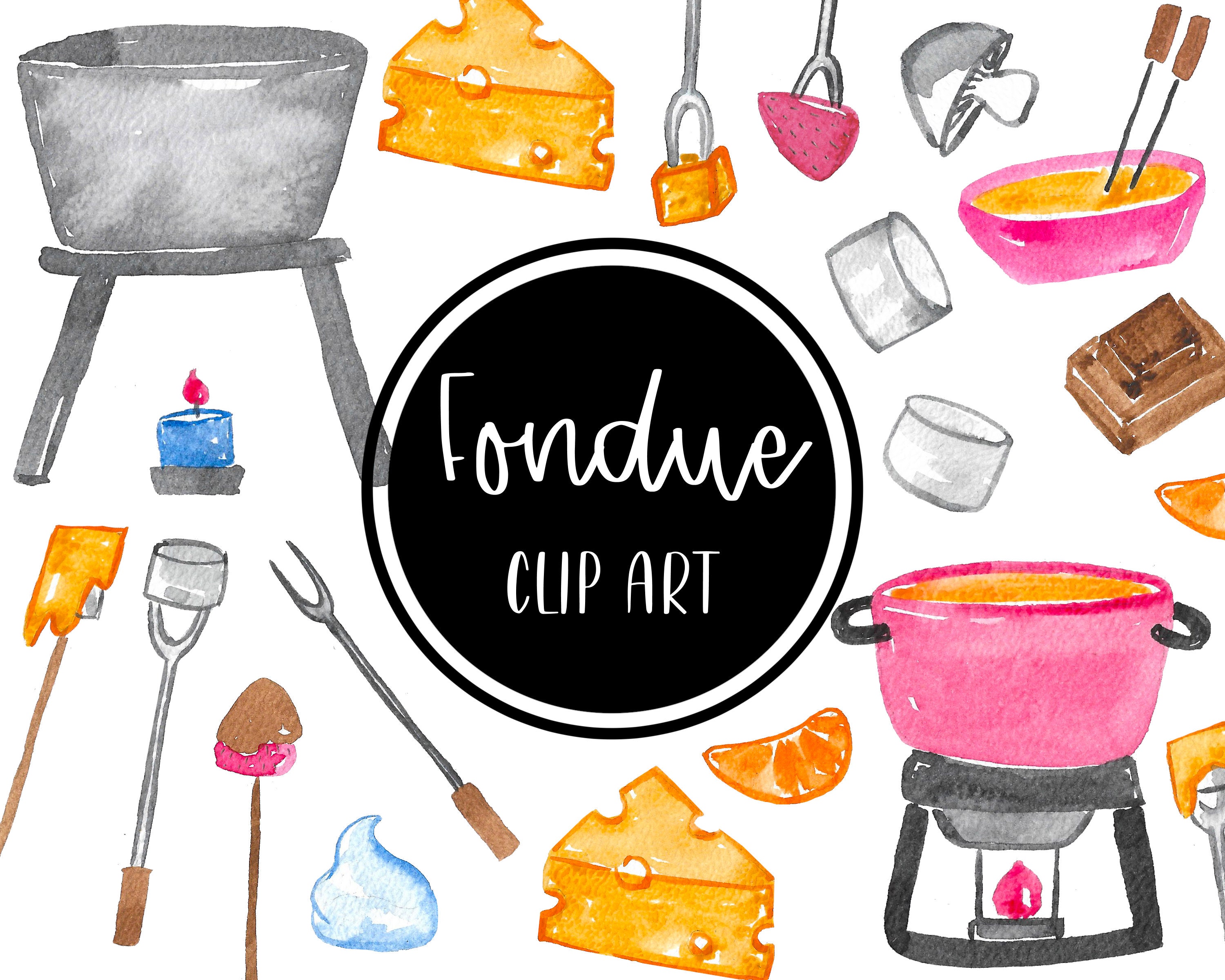 Fondue Au Chocolat Clipart Flowers
