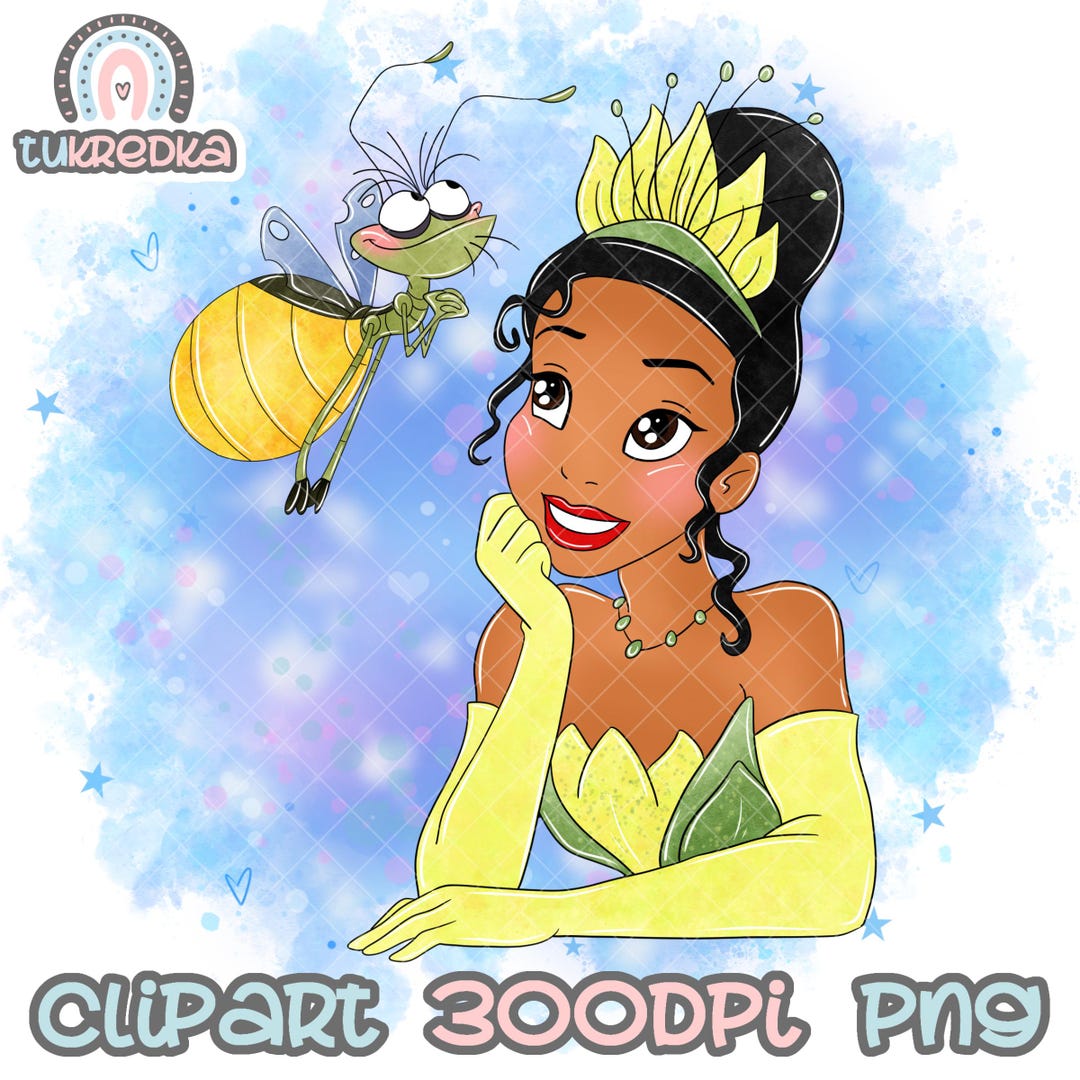 Princess Tiana Clip Art, Princess and the Frog PNG Clip Art, Cartoon ...