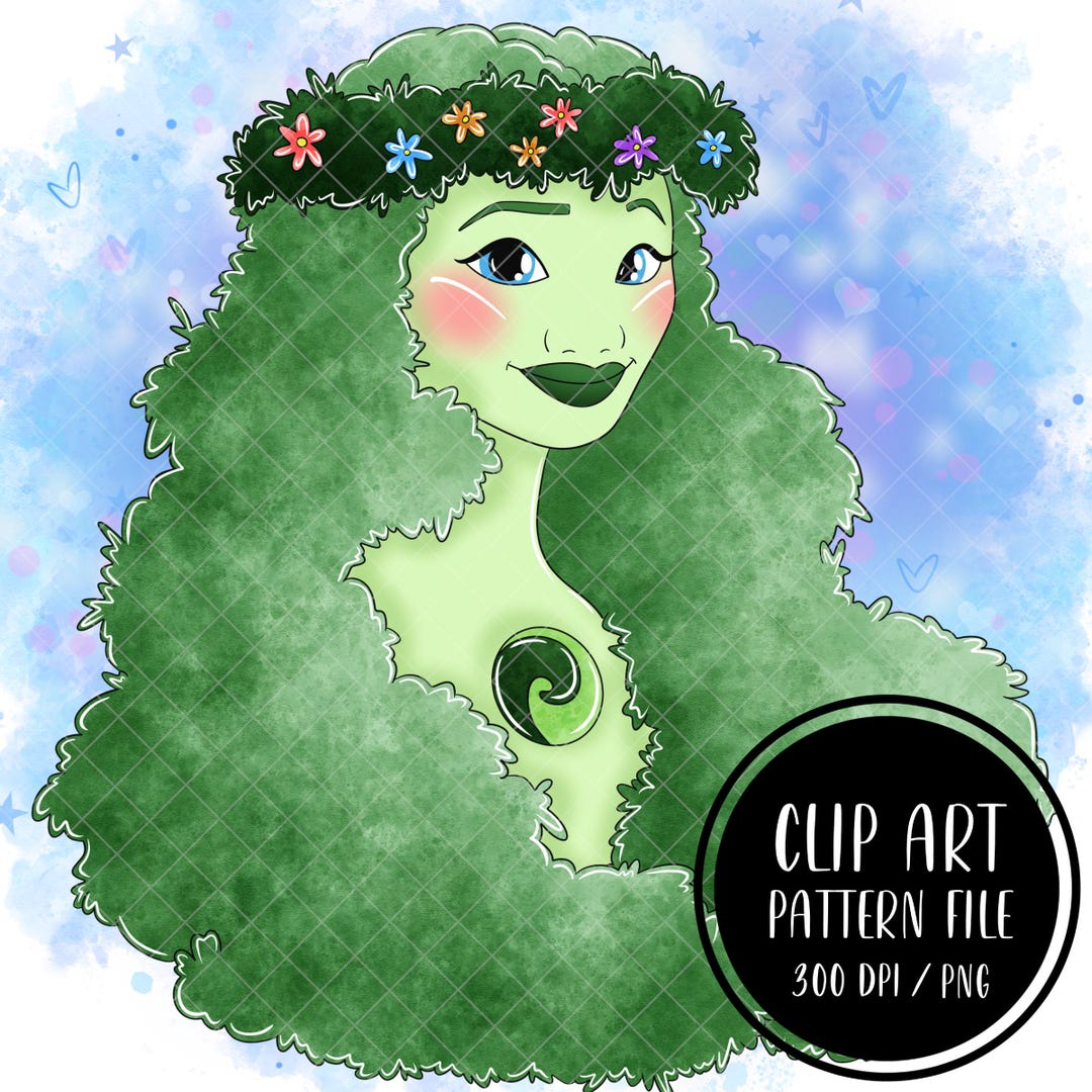 Te Fiti Clipart Sublimation PNG, Vaiana Clipart, Moana Cartoon ...