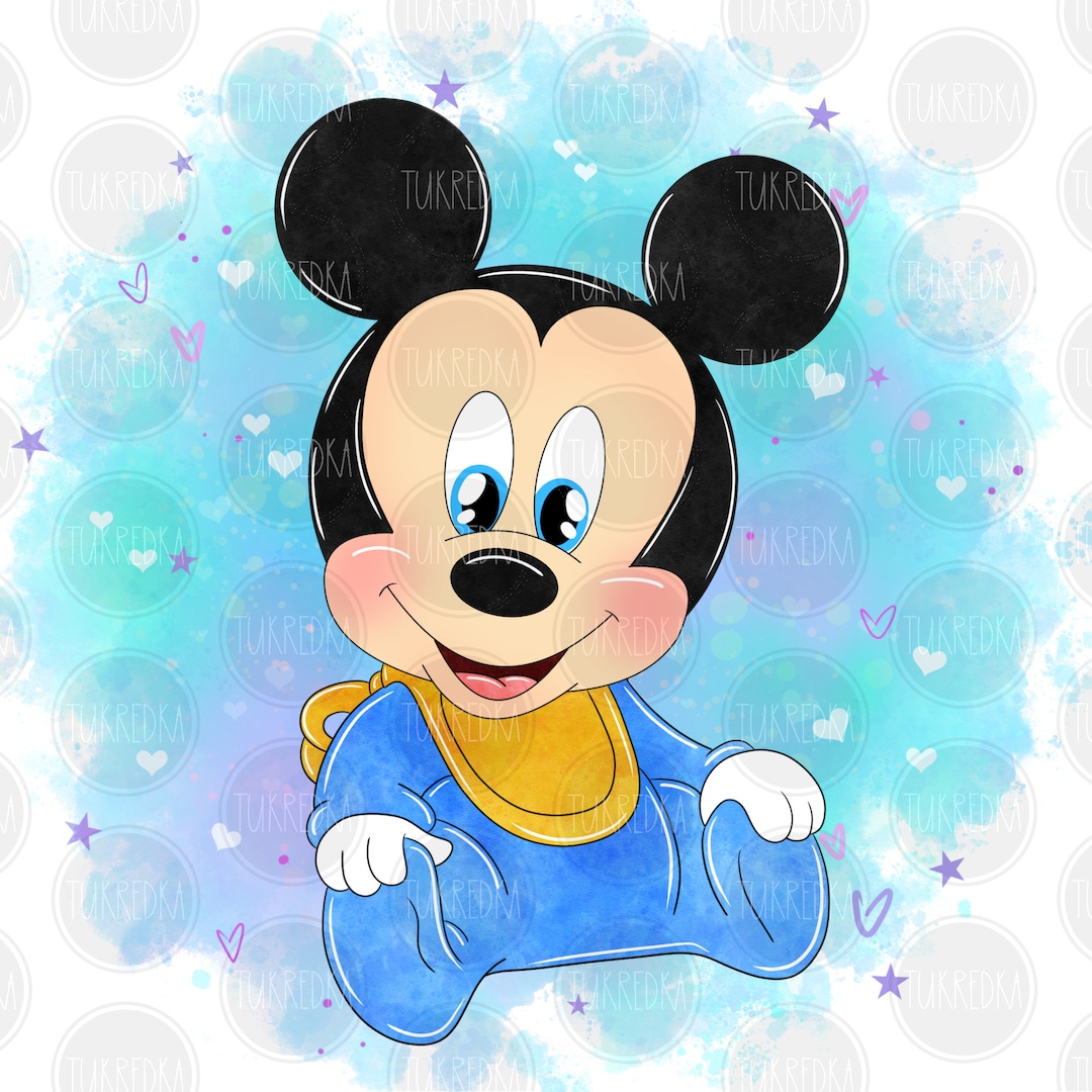 Baby Mickey Mouse Clipart, PNG Clip Art, Cartoon Sublimation PNG - Etsy