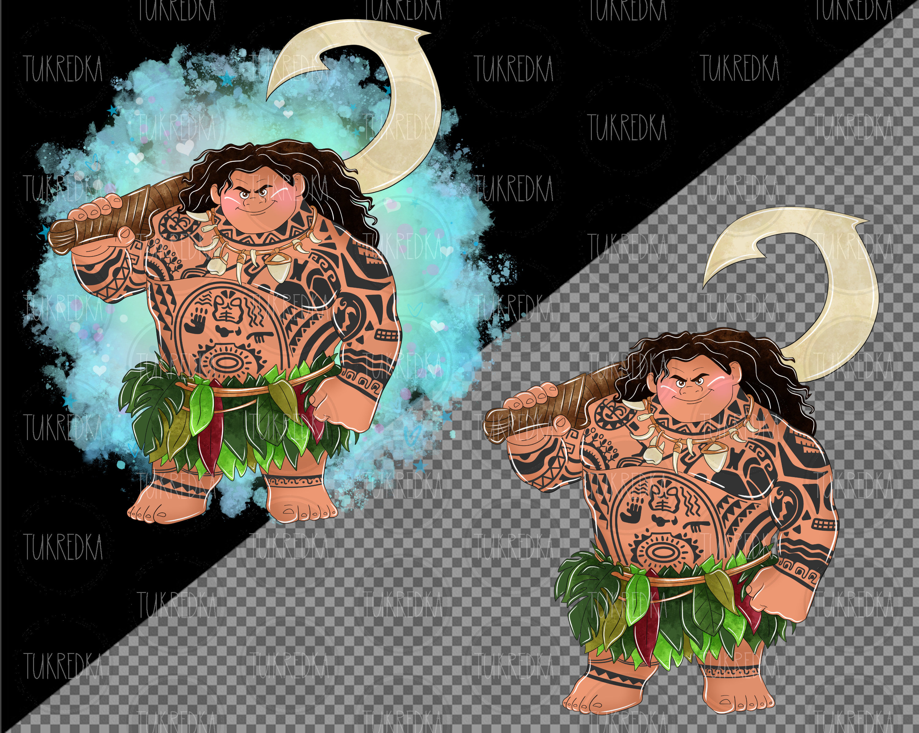 Maui Clipart Sublimation PNG, Vaiana Clipart, Cartoon Sublimation ...