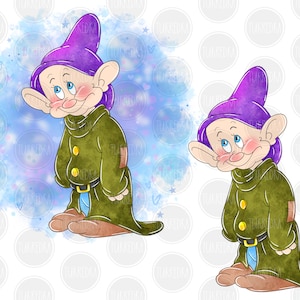 Dopey Princess Snow White Clip Art PNG, Cartoon Clipart Sublimation PNG ...