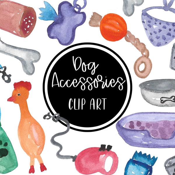Dog Accessories Clip Art - Etsy