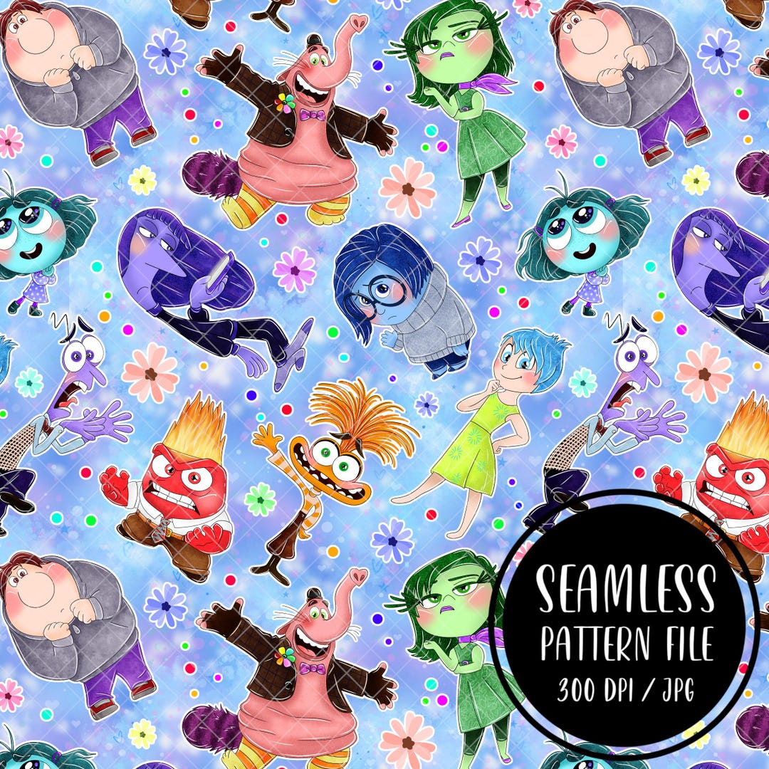Inside Out Seamless Pattern, Digital Paper Background Download JPG - Etsy