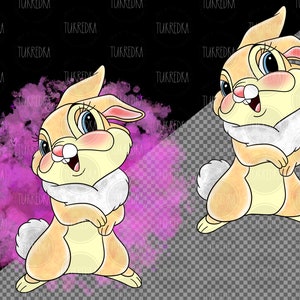 Bambi Rabbit Cute Clip Art PNG, Cartoon Bambi Clipart Sublimation PNG ...