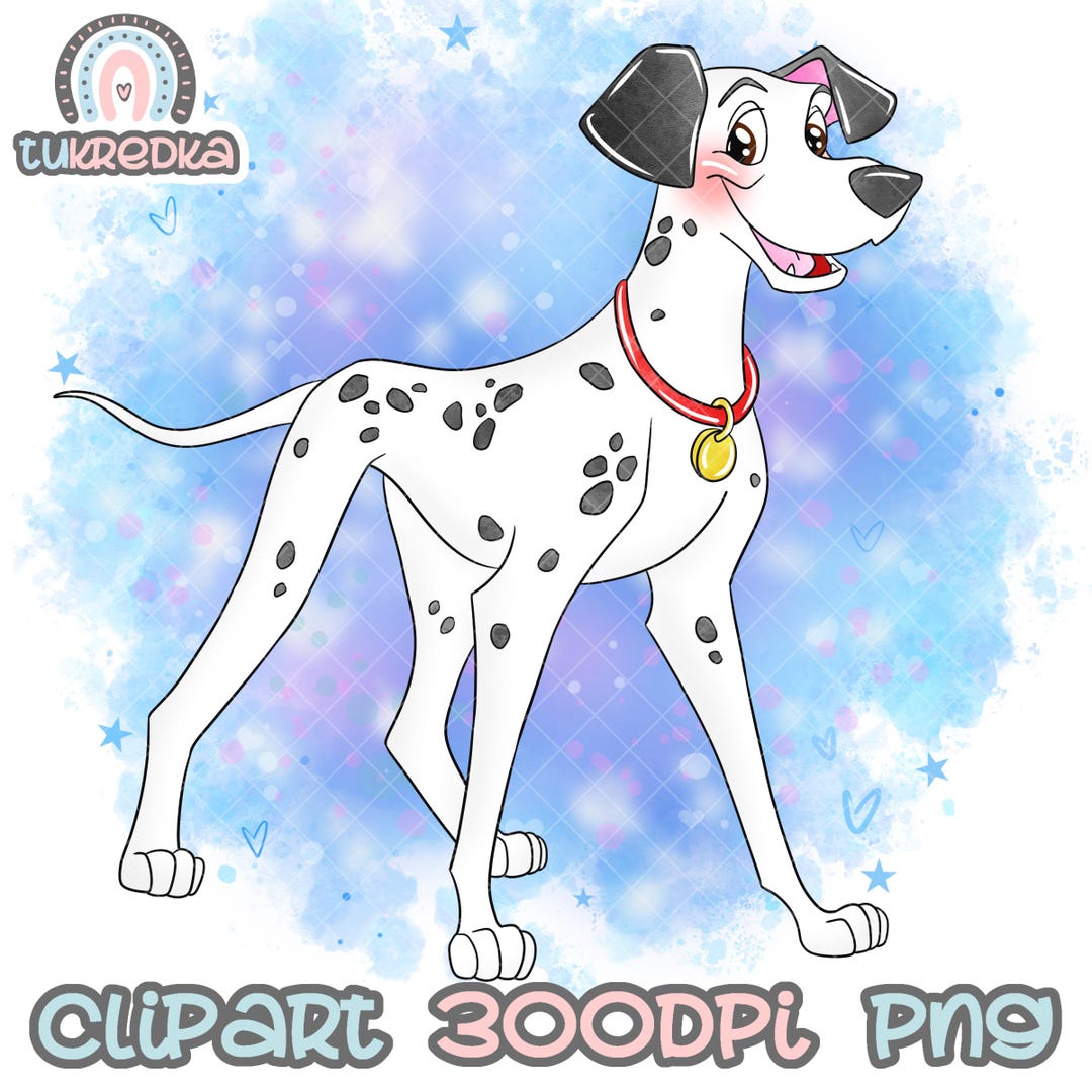 101 Dalmatians Dog Clip Art PNG, Cartoon Clipart Sublimation PNG ...