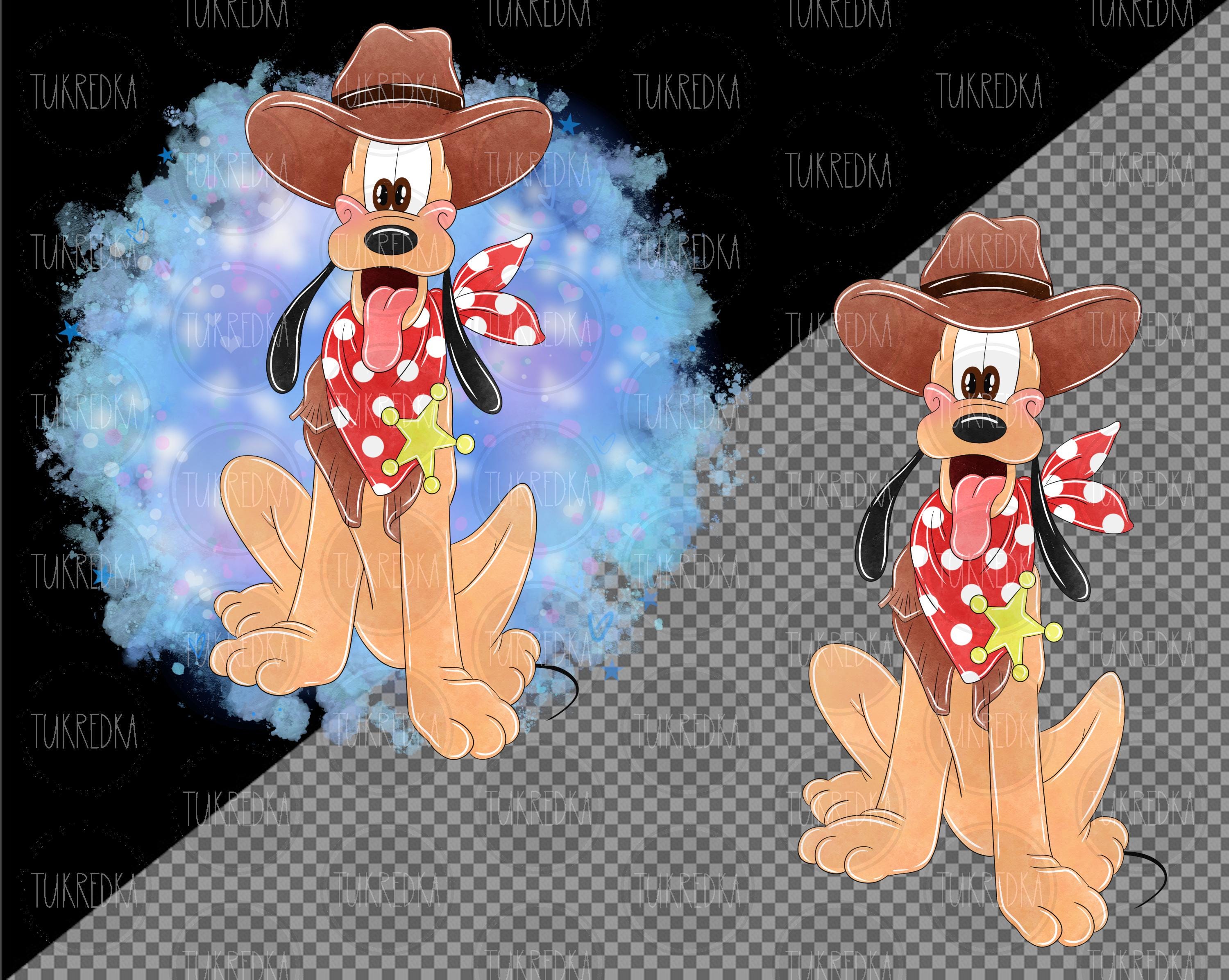 Pluto Cowboy Clipart, PNG Clip Art, Cartoon Sublimation Pngcartoon Art ...
