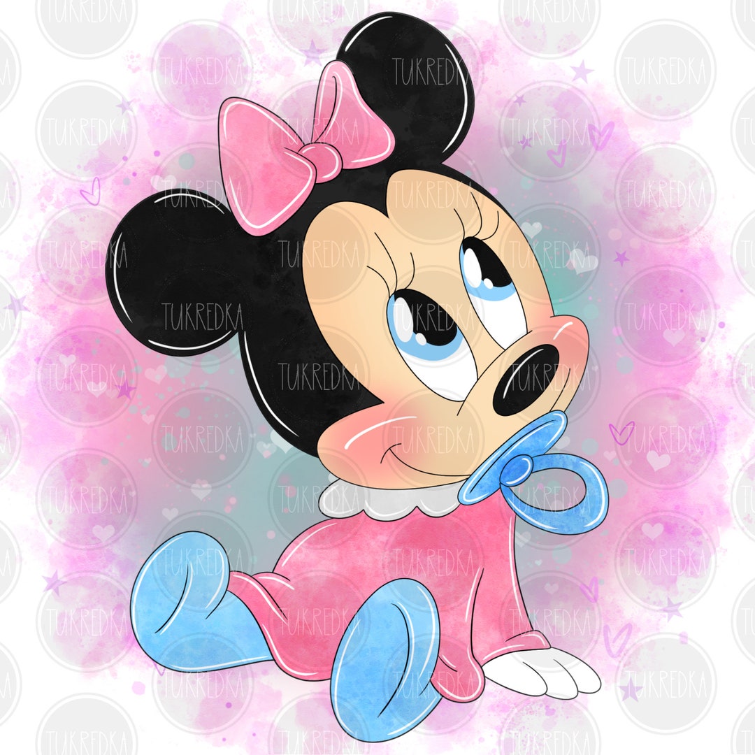 Baby Minnie Mouse Clipart, PNG Clip Art, Cartoon Sublimation PNG - Etsy