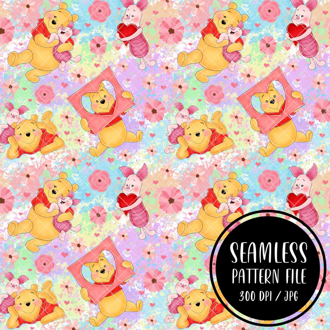 Winnie the Pooh Seamless Pattern, Digital Paper Background Download ...