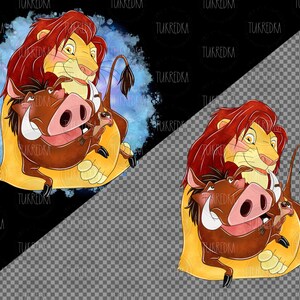 The Lion King Simba Pumbaa Timon Clip Art PNG, Cartoon Sublimation PNG ...