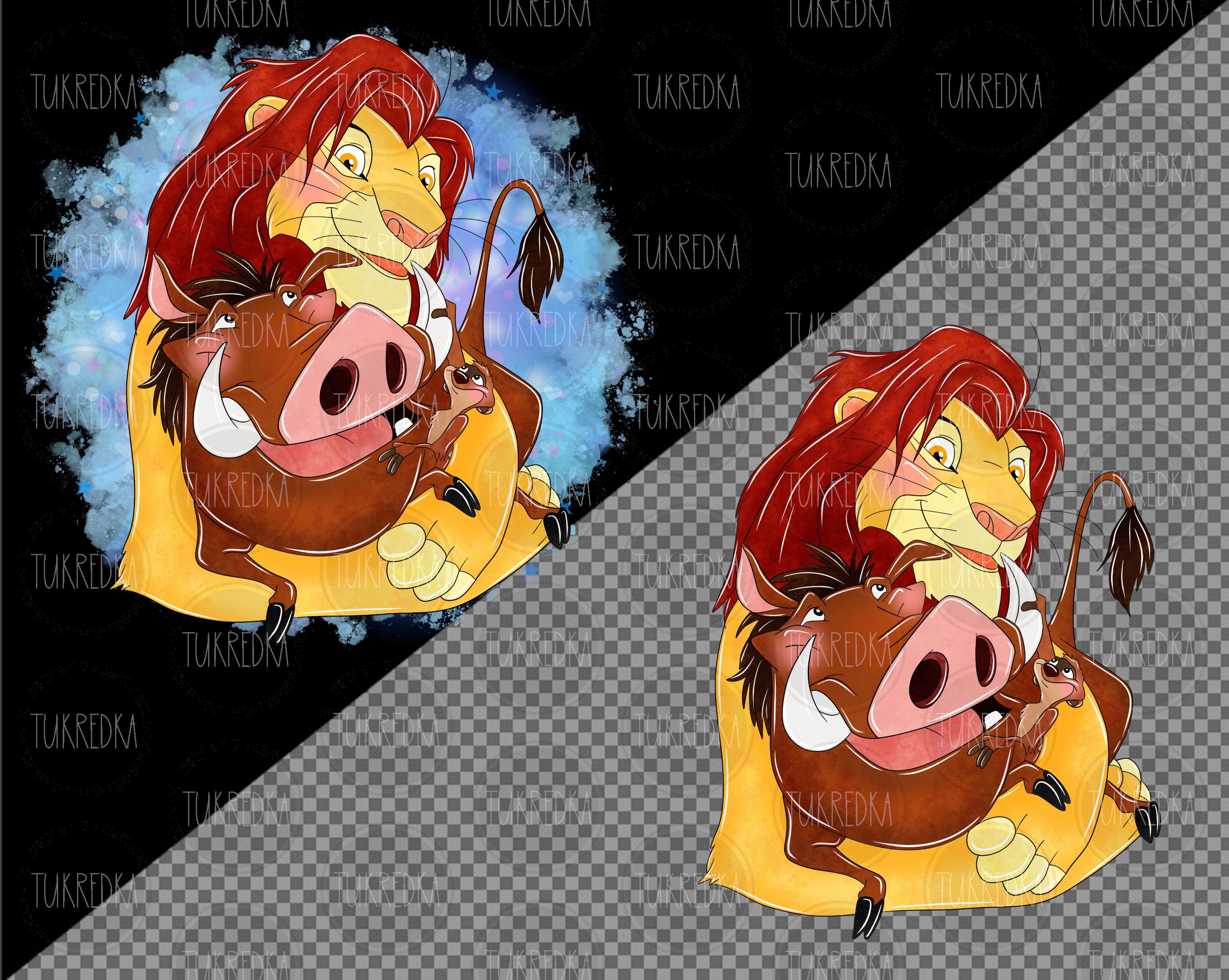 The Lion King Simba Pumbaa Timon Clip Art PNG, Cartoon Sublimation PNG ...
