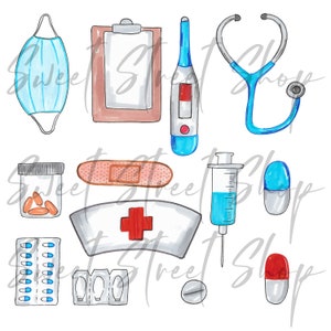 Doctor Clipart Clip Art Watercolor Handpainted Digital Clipart Medical ...
